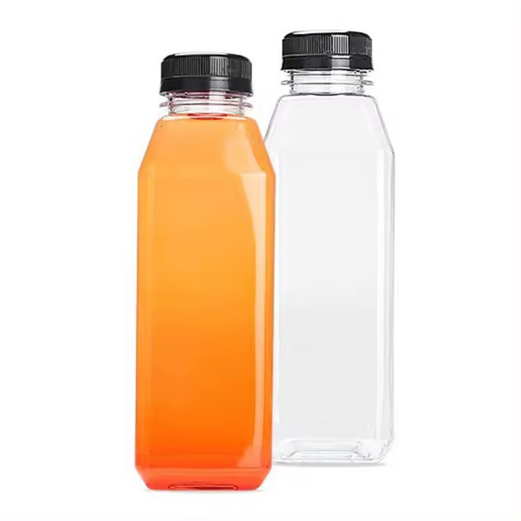 250ML-500ML PET Plastic Transparent Bottles Juice Bottles Beverage ...