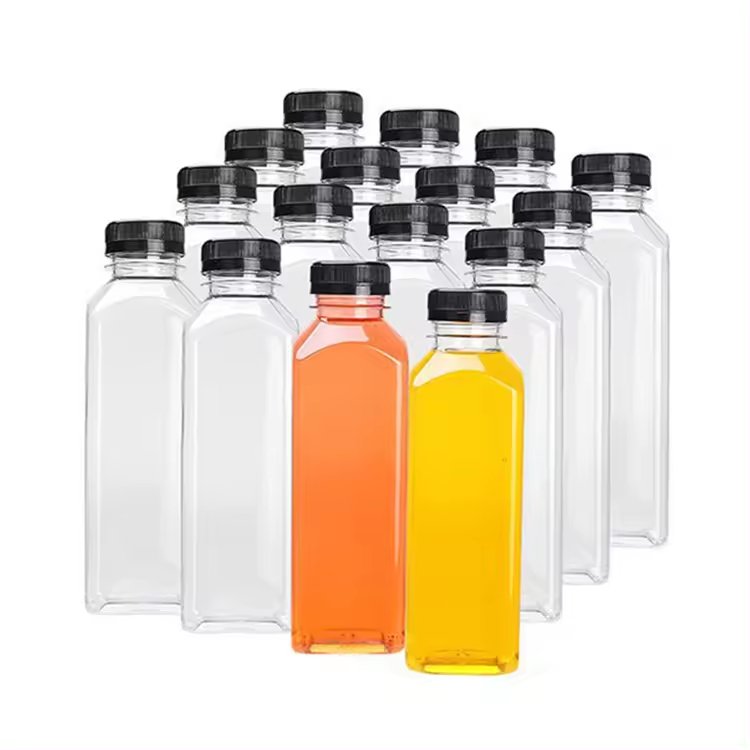 250ML-500ML PET Plastic Transparent Bottles Juice Bottles Beverage ...