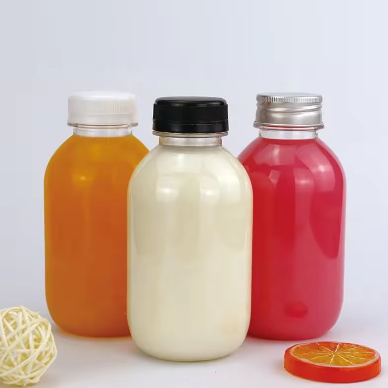 Transparent Disposable 300ml 550ml PET Plastic Milk Tea Cold Drink Juice Bottle - BST Plastic ...